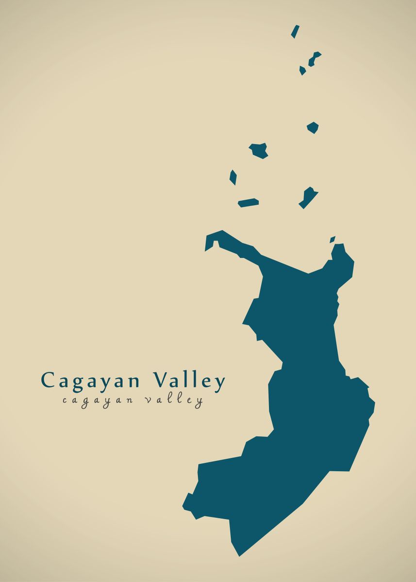'Cagayan Valley region map' Poster, picture, metal print, paint by Ingo ...