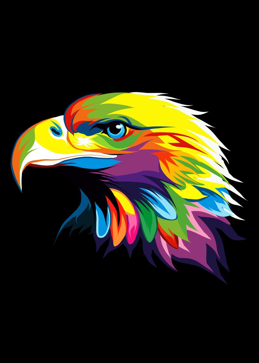 'Bald eagle head portrait' Poster by Le Duc Hiep | Displate