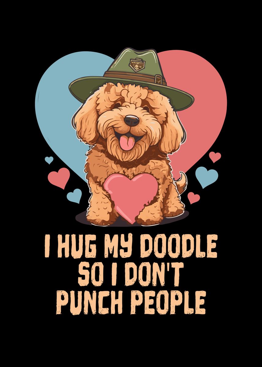'Golden Doodle Dog Lover' Poster, picture, metal print, paint by ...