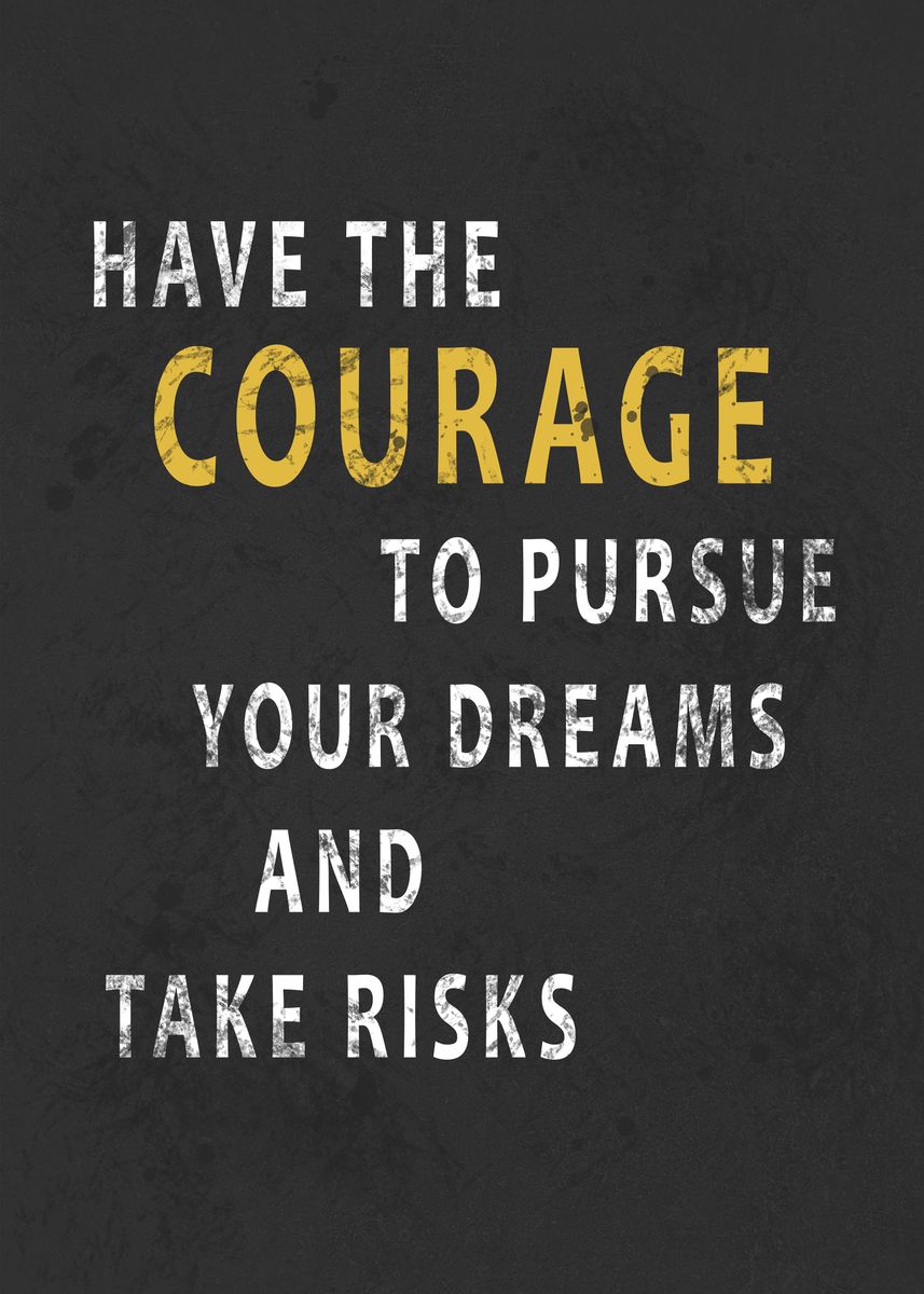 'Courage' Poster, picture, metal print, paint by AshnoAlice | Displate