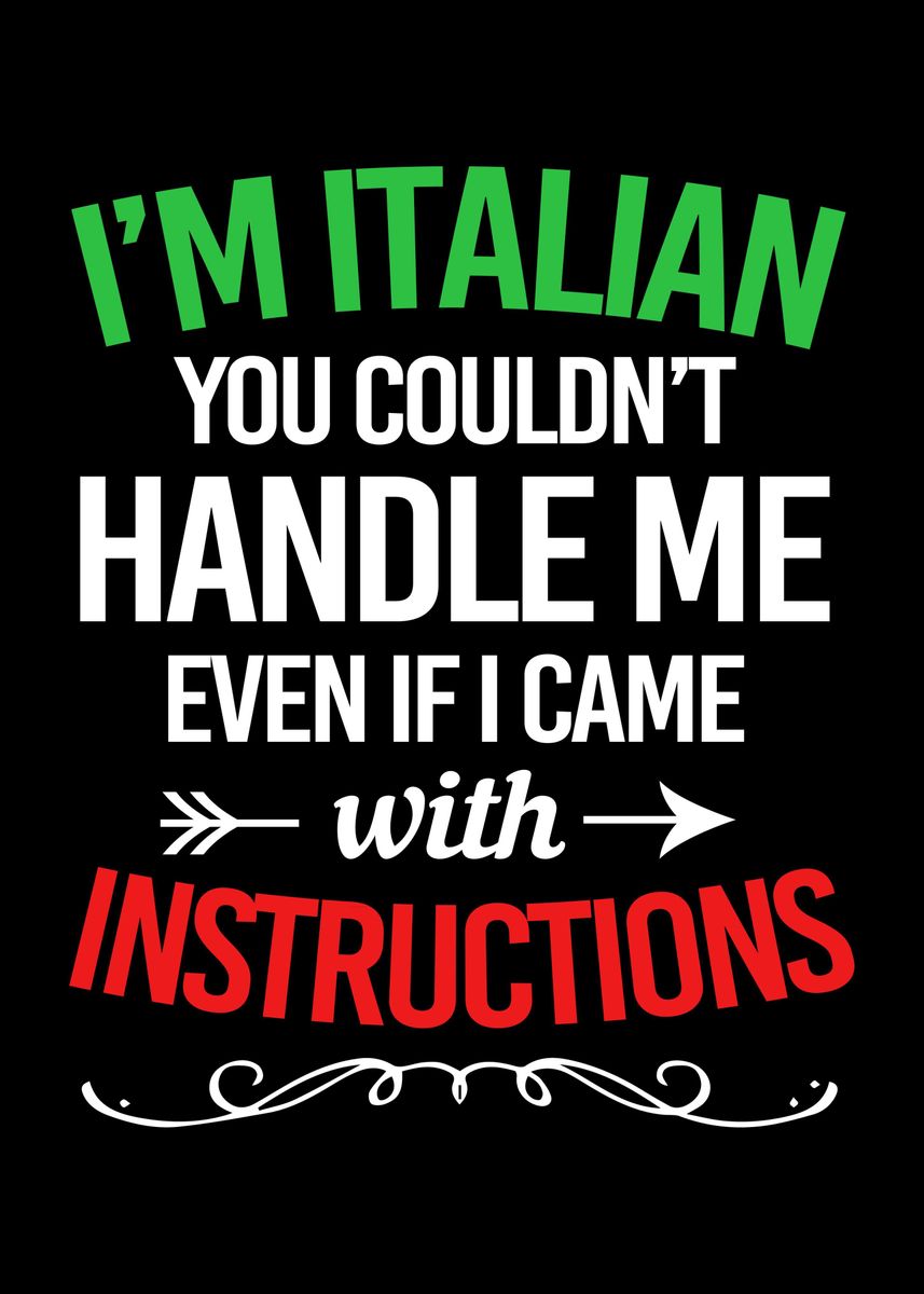 'Italian Humor' Poster, picture, metal print, paint by FunnyGifts ...