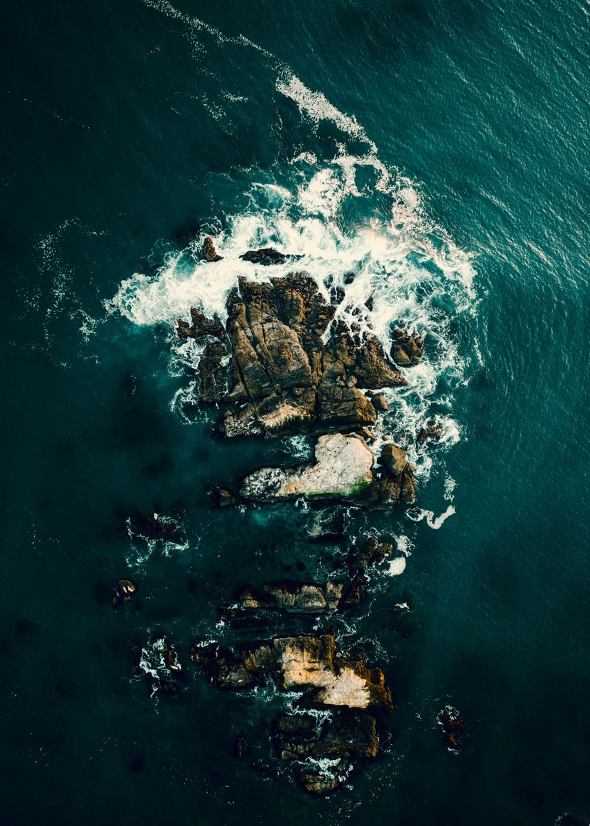 'Waves Crashing' Poster by ec edward | Displate