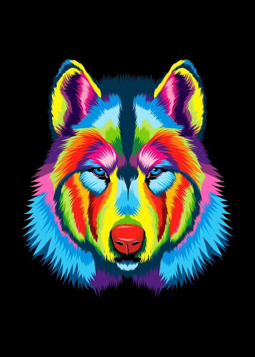 'Wolf head portrait' Poster, picture, metal print, paint by Le Duc Hiep ...