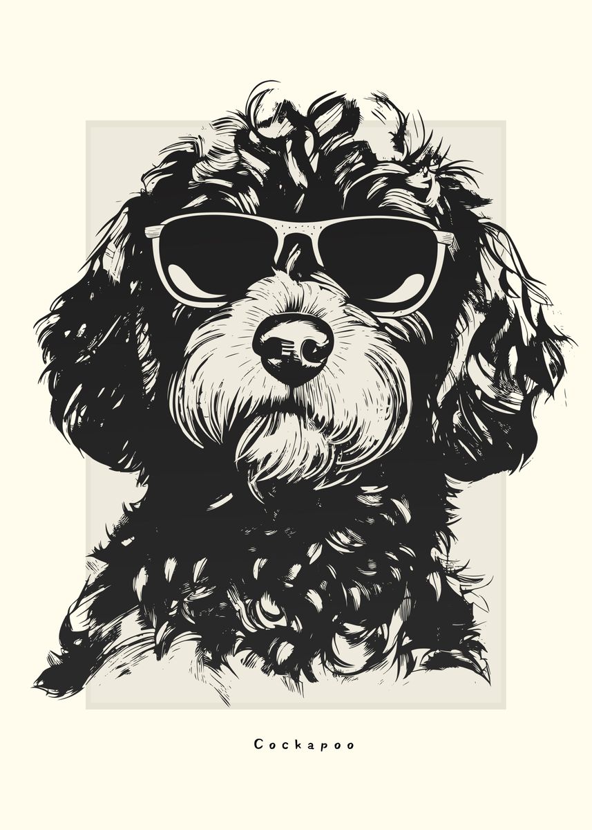'Cockapoo Illustration ' Poster by Rafael Dxgn | Displate