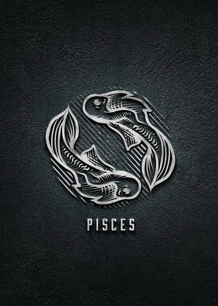 '3d Pisces Zodiac Symbol' Poster, picture, metal print, paint by Pakley ...