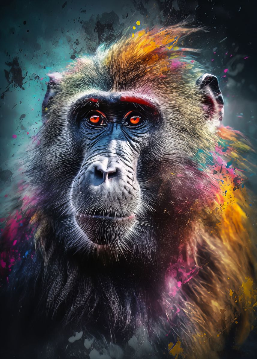 'Baboom painting' Poster, picture, metal print, paint by Arnas Čemerka ...