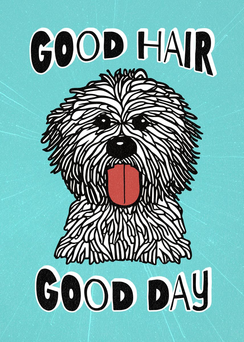 'Good Hair Good Day' Poster, picture, metal print, paint by Jovana ...