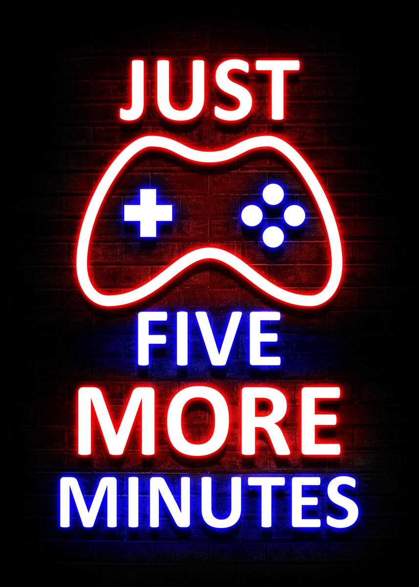 'Just Five More Minutes' Poster, picture, metal print, paint by Black ...