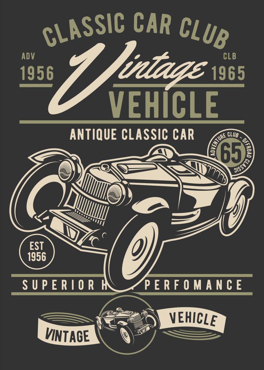 'Retro Illustration 257' Poster by Aloke Design | Displate