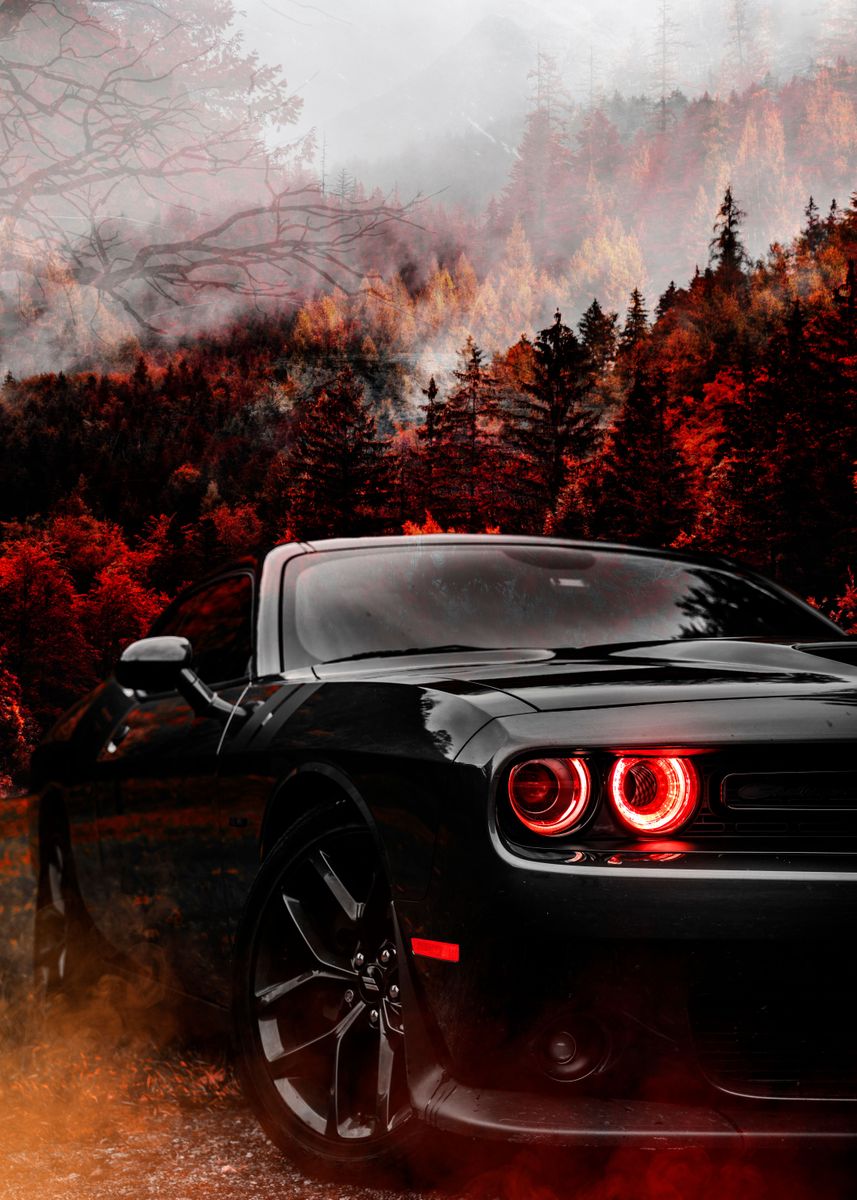 'Dodge Challenger' Poster, picture, metal print, paint by Indi Creator ...