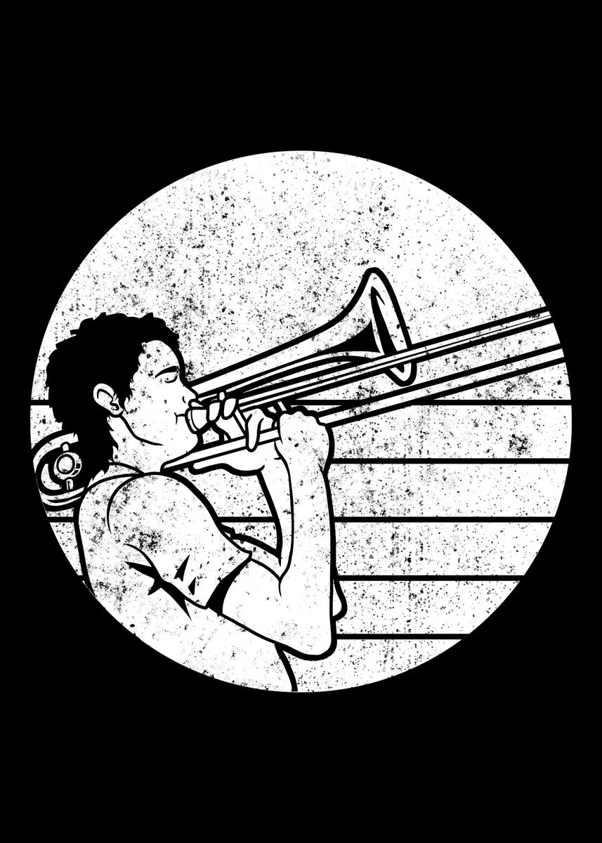 'Marching Band Trombone' Poster, picture, metal print, paint by ...