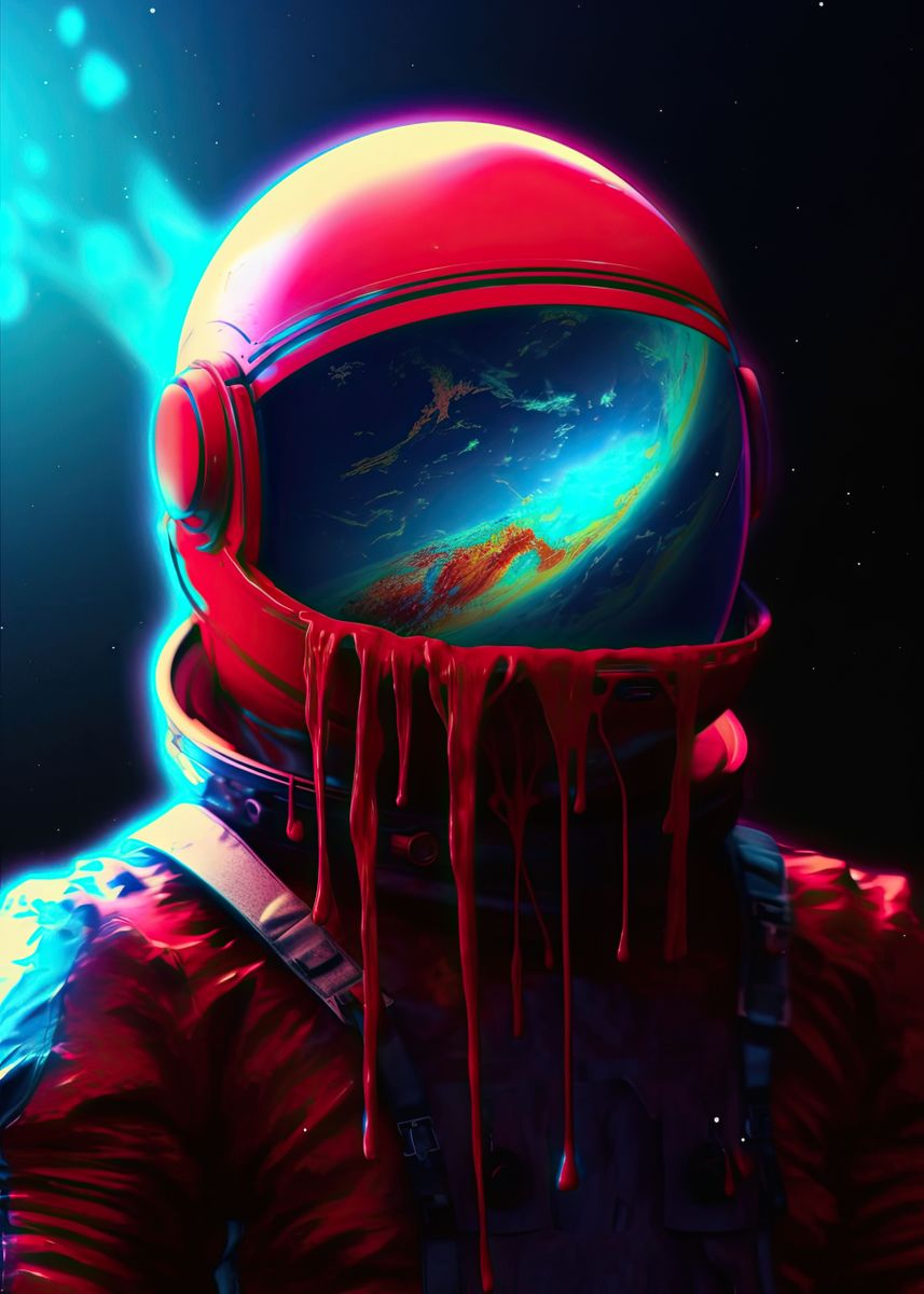 'Cosmic Drip' Poster, picture, metal print, paint by Morphic Prints ...