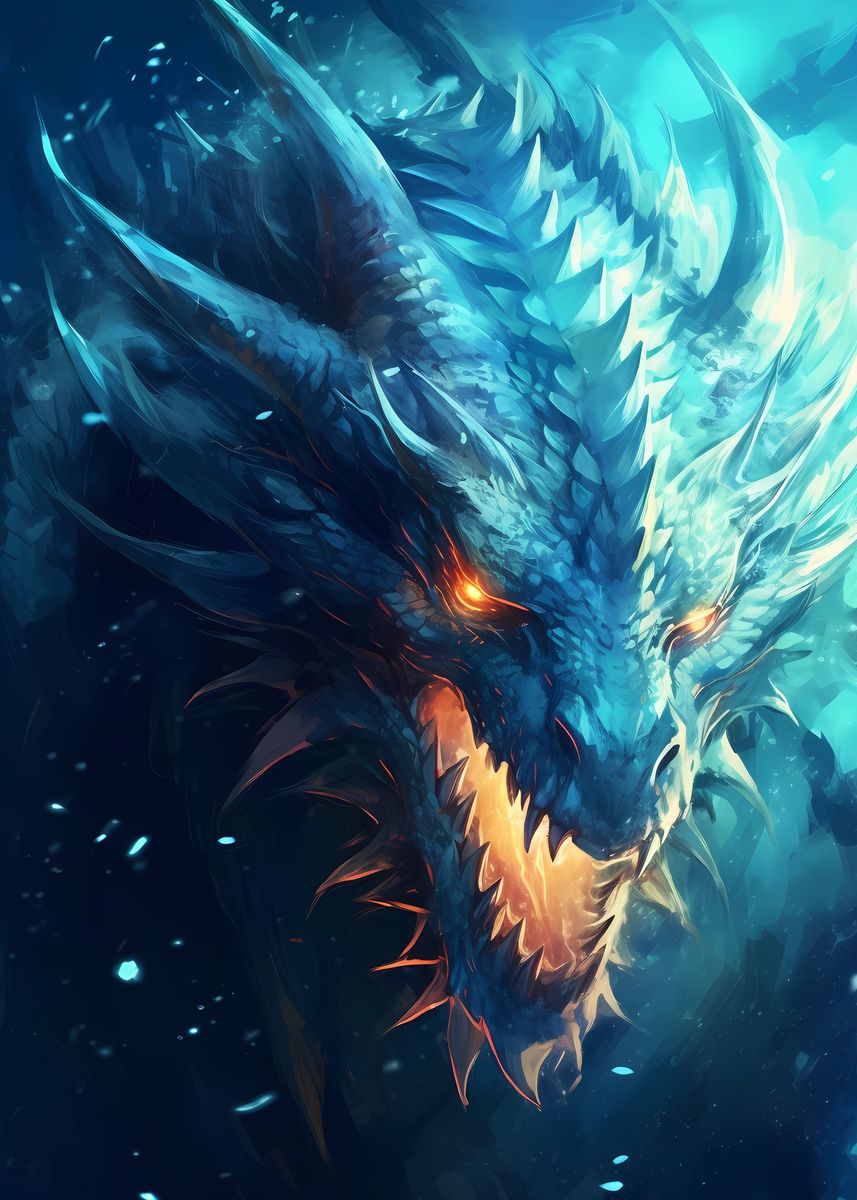 'Dragon Ice' Poster by DecoyDesign | Displate