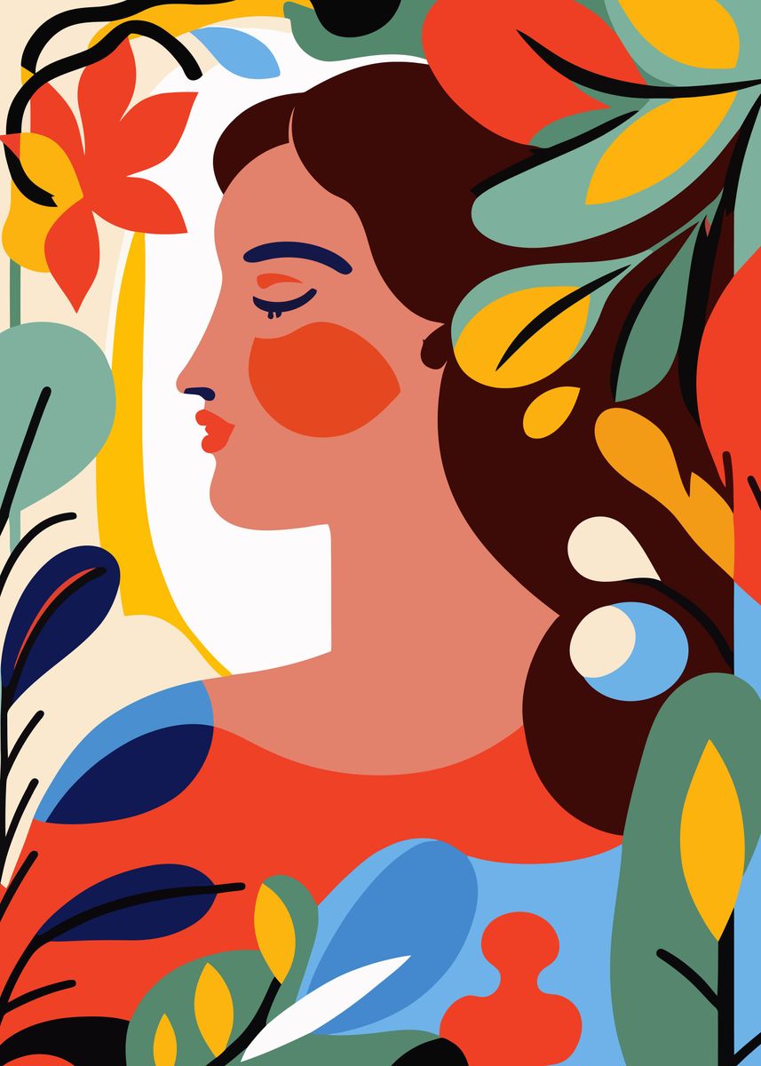 'Abstract Women' Poster, picture, metal print, paint by WallWonders art ...