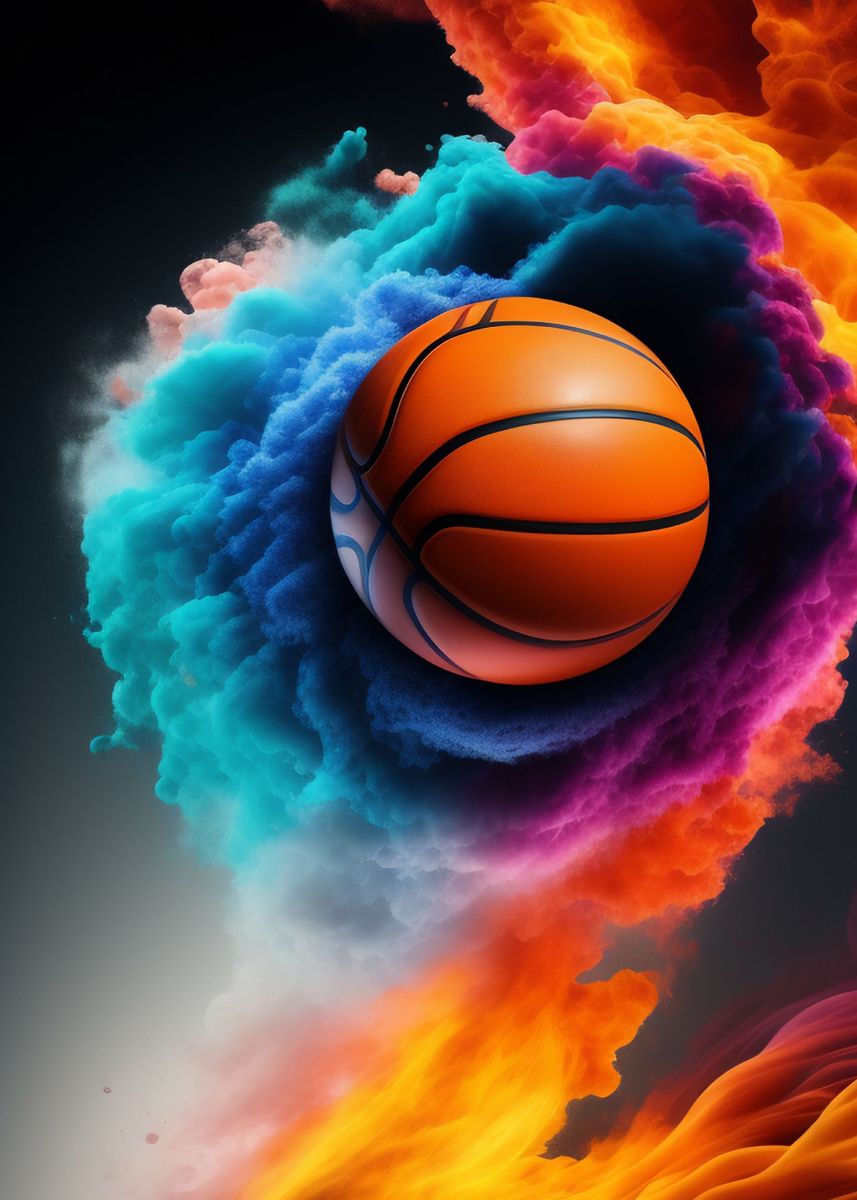 'basketball in space ' Poster by Bramcrye | Displate