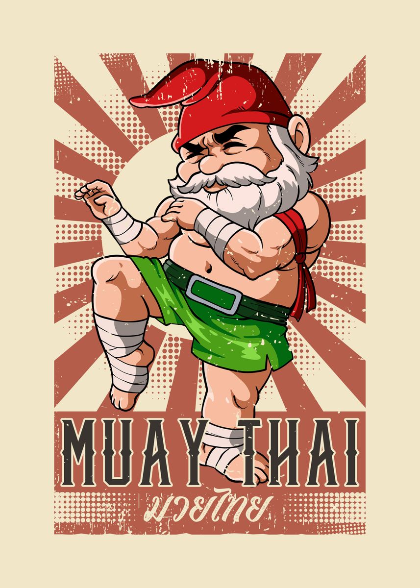 'Muay Thai' Poster, picture, metal print, paint by PxL | Displate