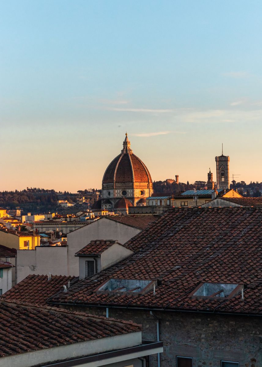 'Florence Cathedral sunset' Poster, picture, metal print, paint by ...