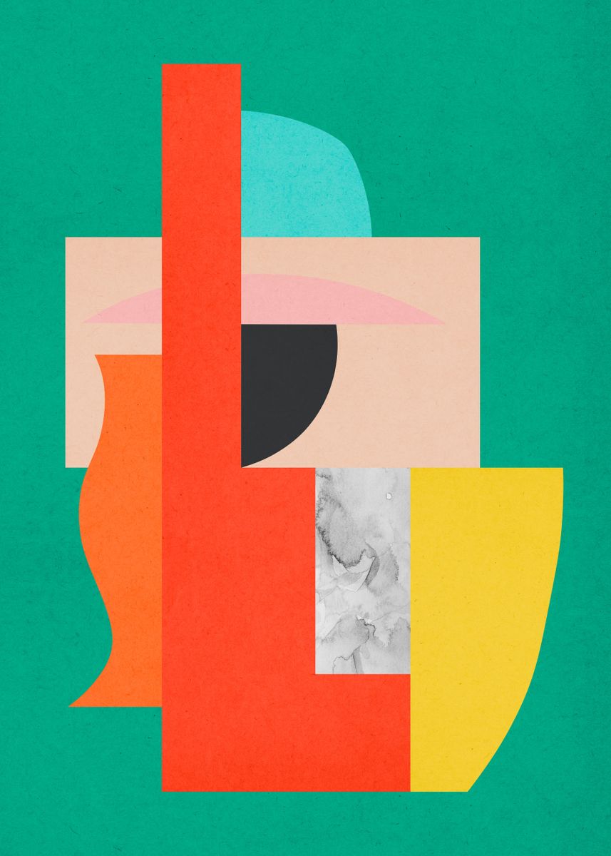 'Abstract collage 3' Poster, picture, metal print, paint by Vitor Costa ...