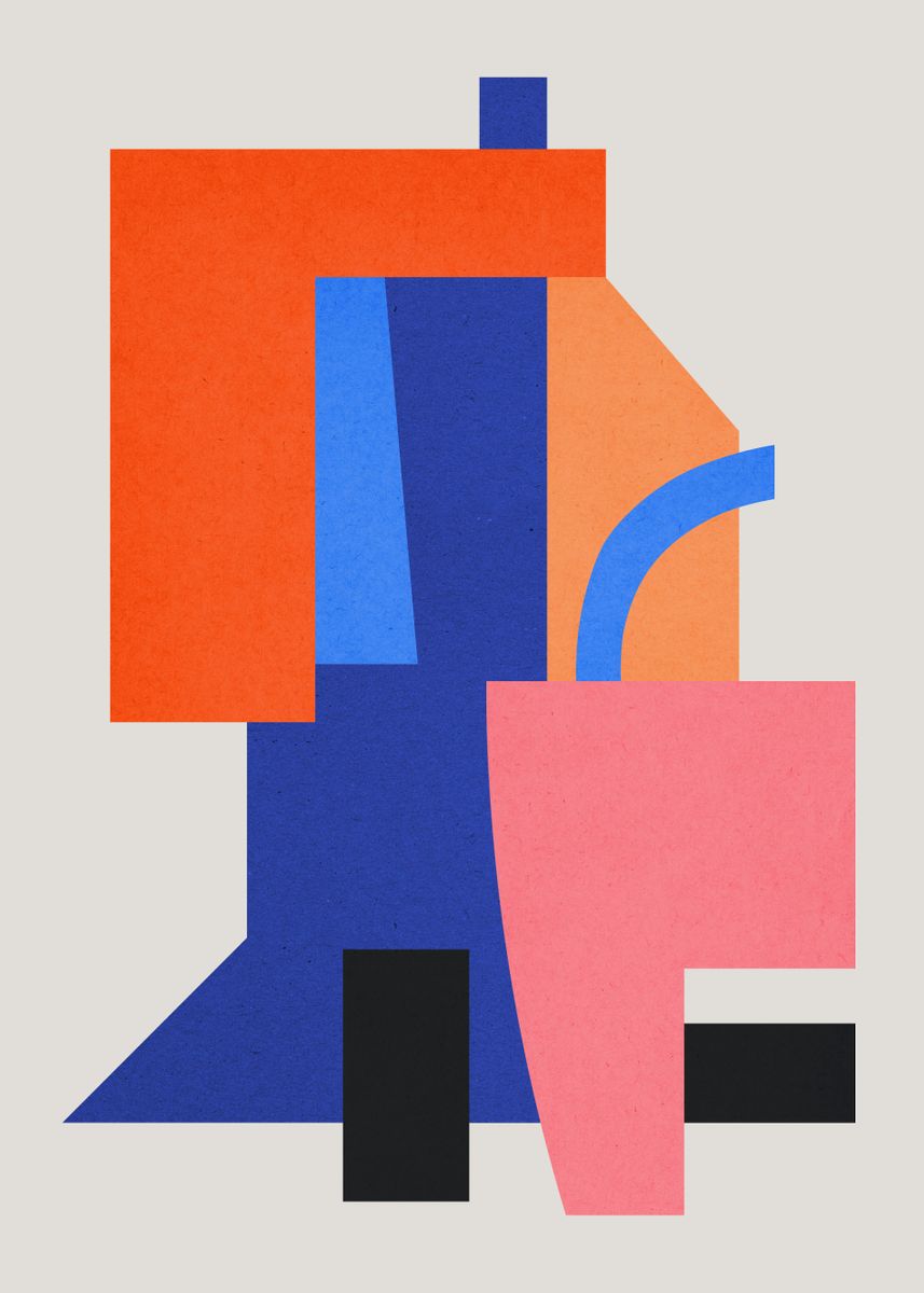 'Abstract collage 1' Poster, picture, metal print, paint by Vitor Costa ...