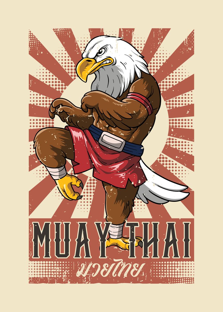 'Muay Thai' Poster, picture, metal print, paint by PxL | Displate