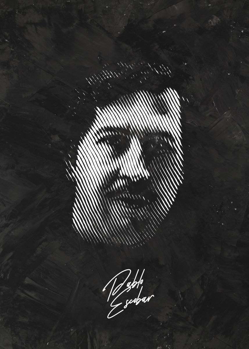 'Pablo Escobar Portrait' Poster, picture, metal print, paint by ...