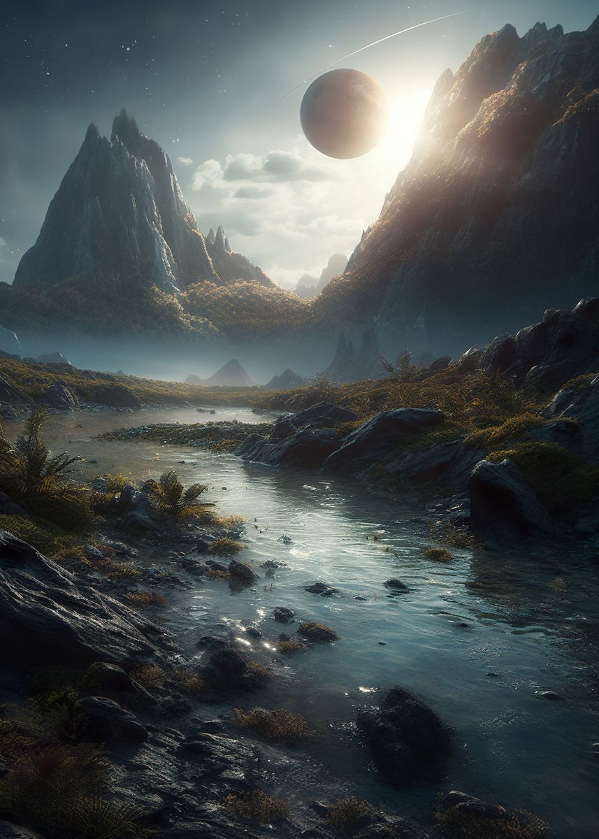 'Cold World' Poster, picture, metal print, paint by Core | Displate