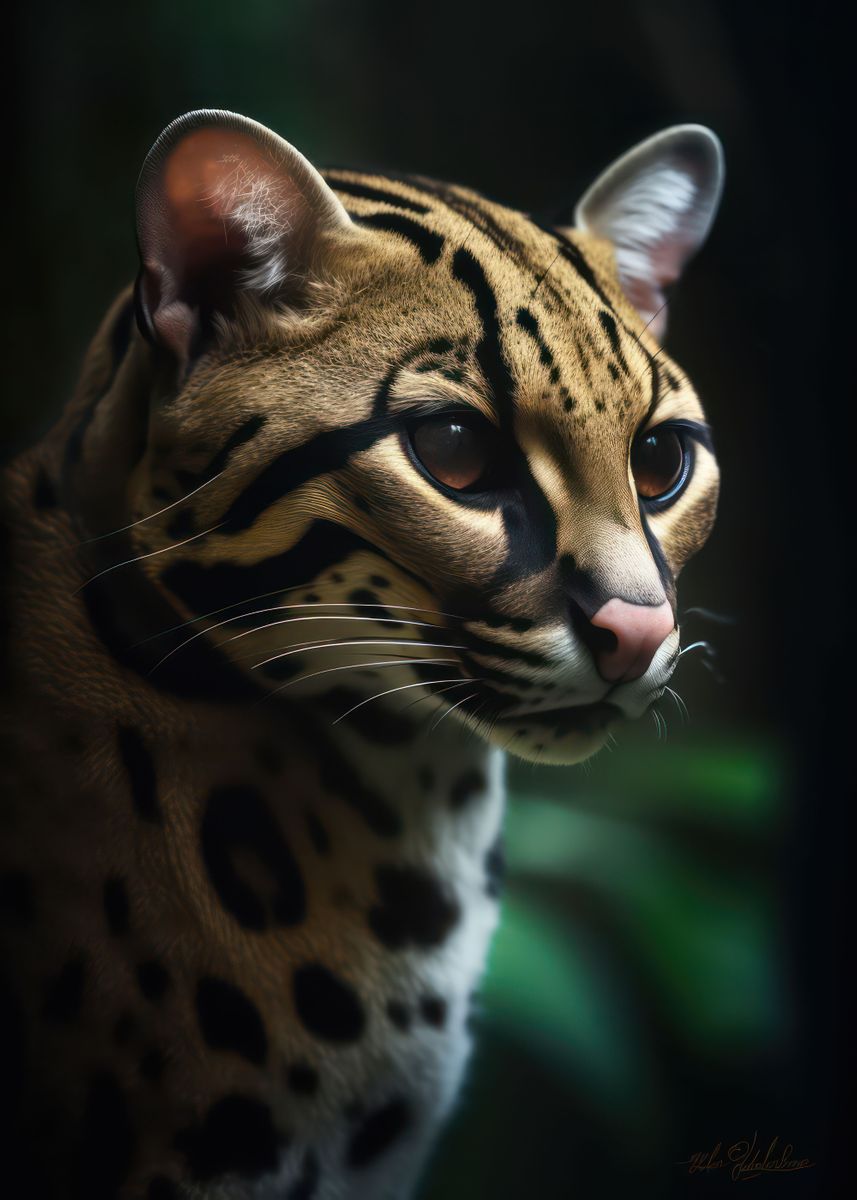 'Elusive margay' Poster, picture, metal print, paint by Zooscape ...