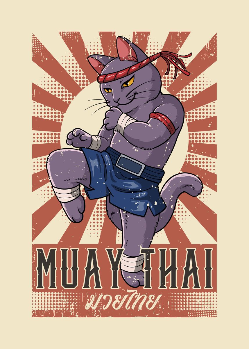 'Muay Thai' Poster, picture, metal print, paint by PxL | Displate