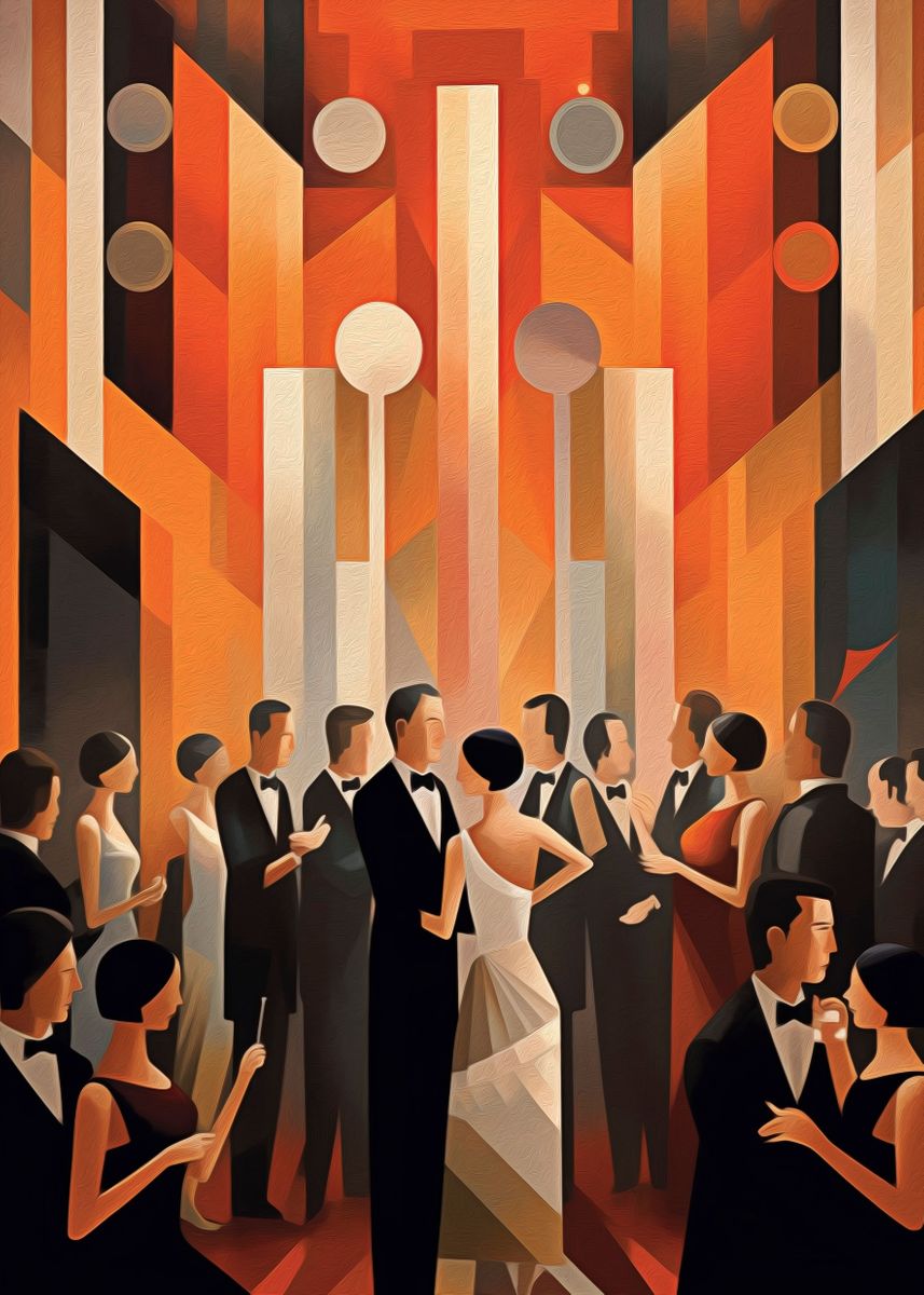 'Retro Ballroom Dance' Poster, picture, metal print, paint by David ...