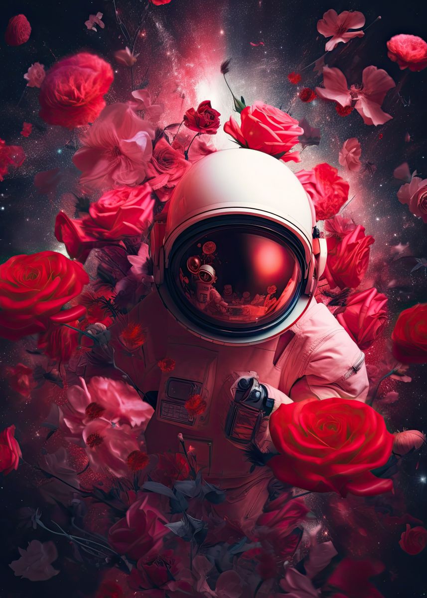 'Cosmic Rose Garden' Poster, picture, metal print, paint by Morphic ...