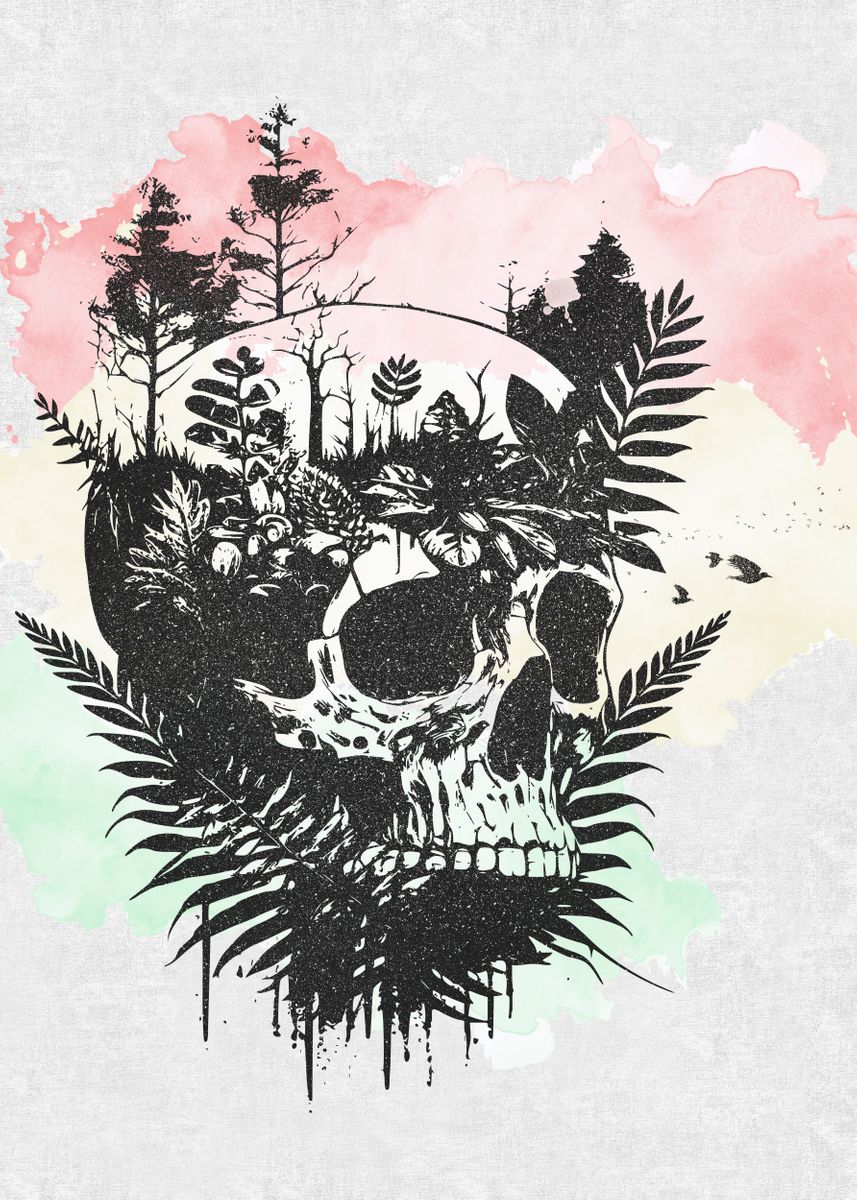 'Psychedelic Forest Punk' Poster, picture, metal print, paint by Ilya ...