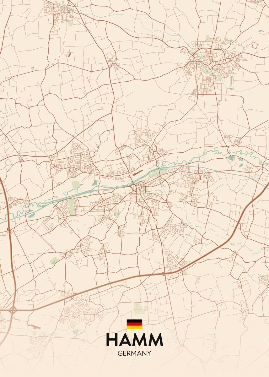 'Hamm DE' Poster, picture, metal print, paint by IMR Designs | Displate