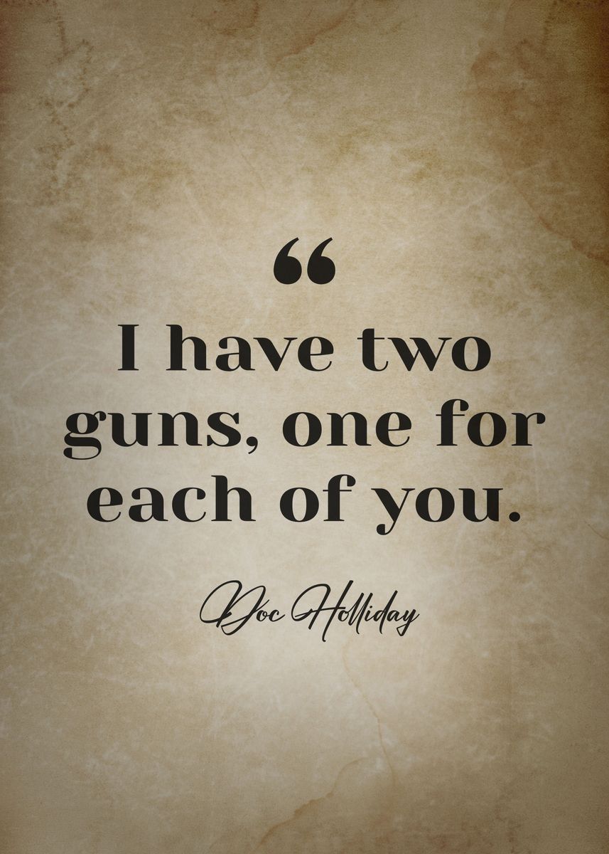 'doc holliday ' Poster, picture, metal print, paint by Sahlan | Displate