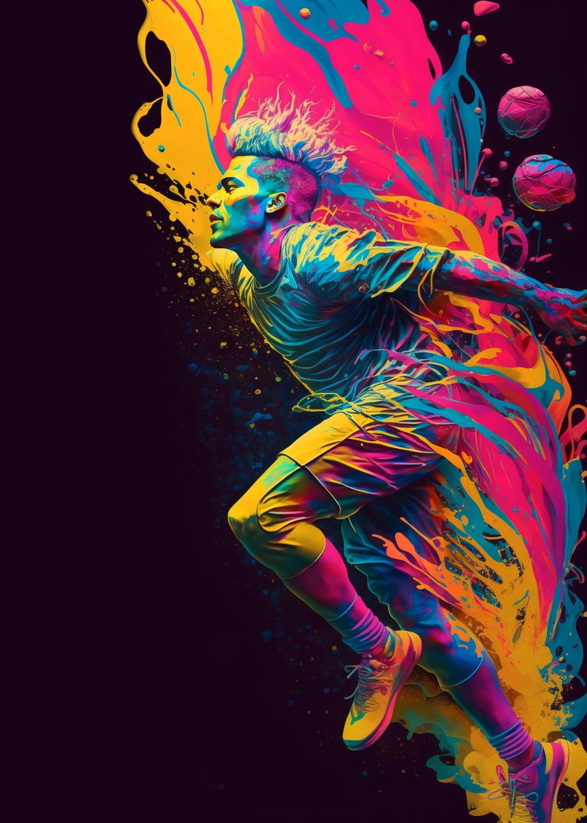 'Psychedelic Player ' Poster, picture, metal print, paint by Hipolito ...