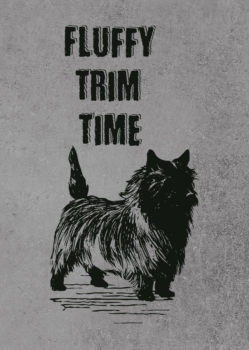 'Fluffy Trim Time Groomers' Poster, picture, metal print, paint by ...