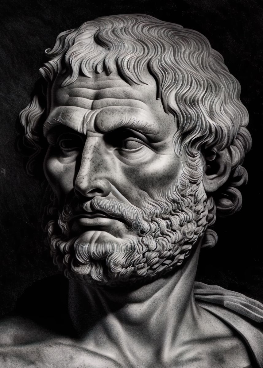 'Inspiring Seneca Portrait' Poster, picture, metal print, paint by Rosh ...