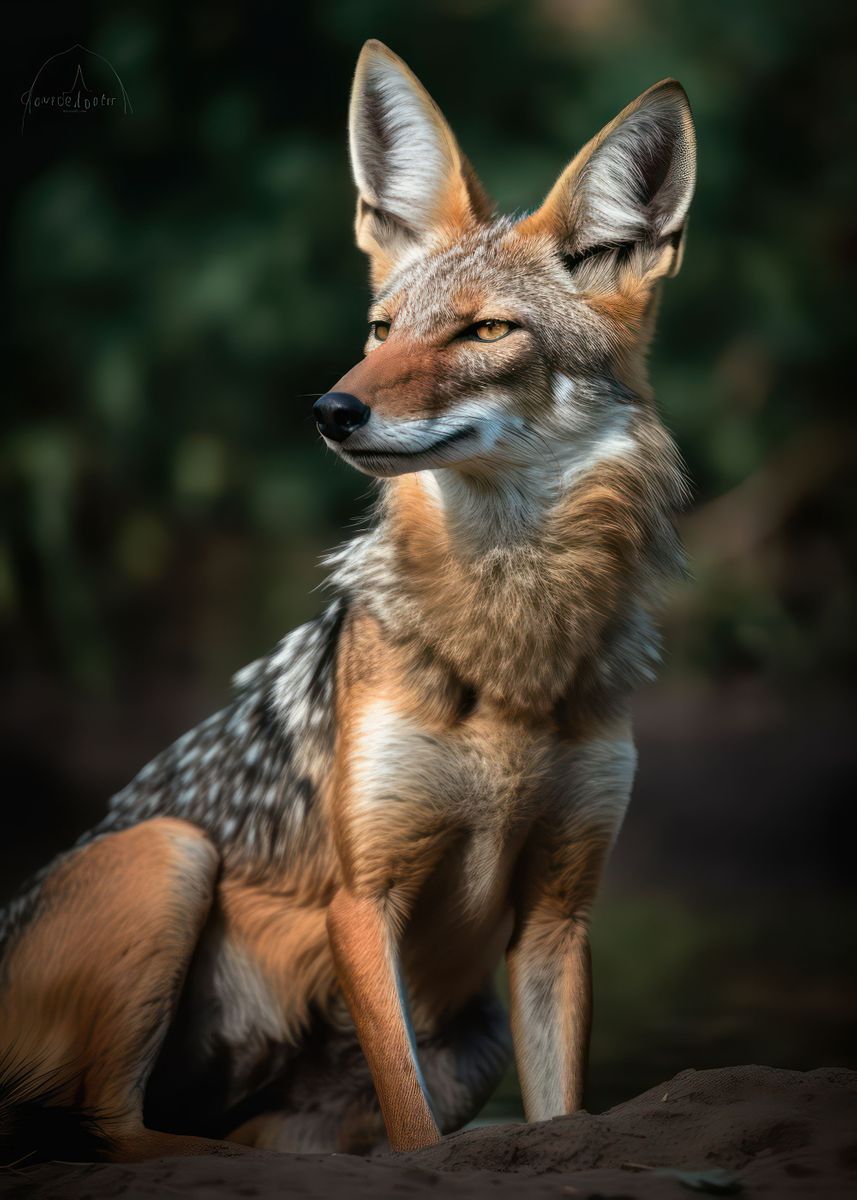 'Sneaky jackal' Poster by Zooscape Wildlife | Displate