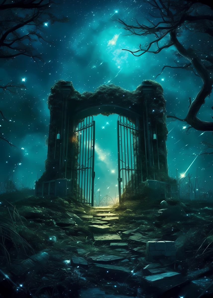 'Gate in the Forest' Poster, picture, metal print, paint by AI and ME ...