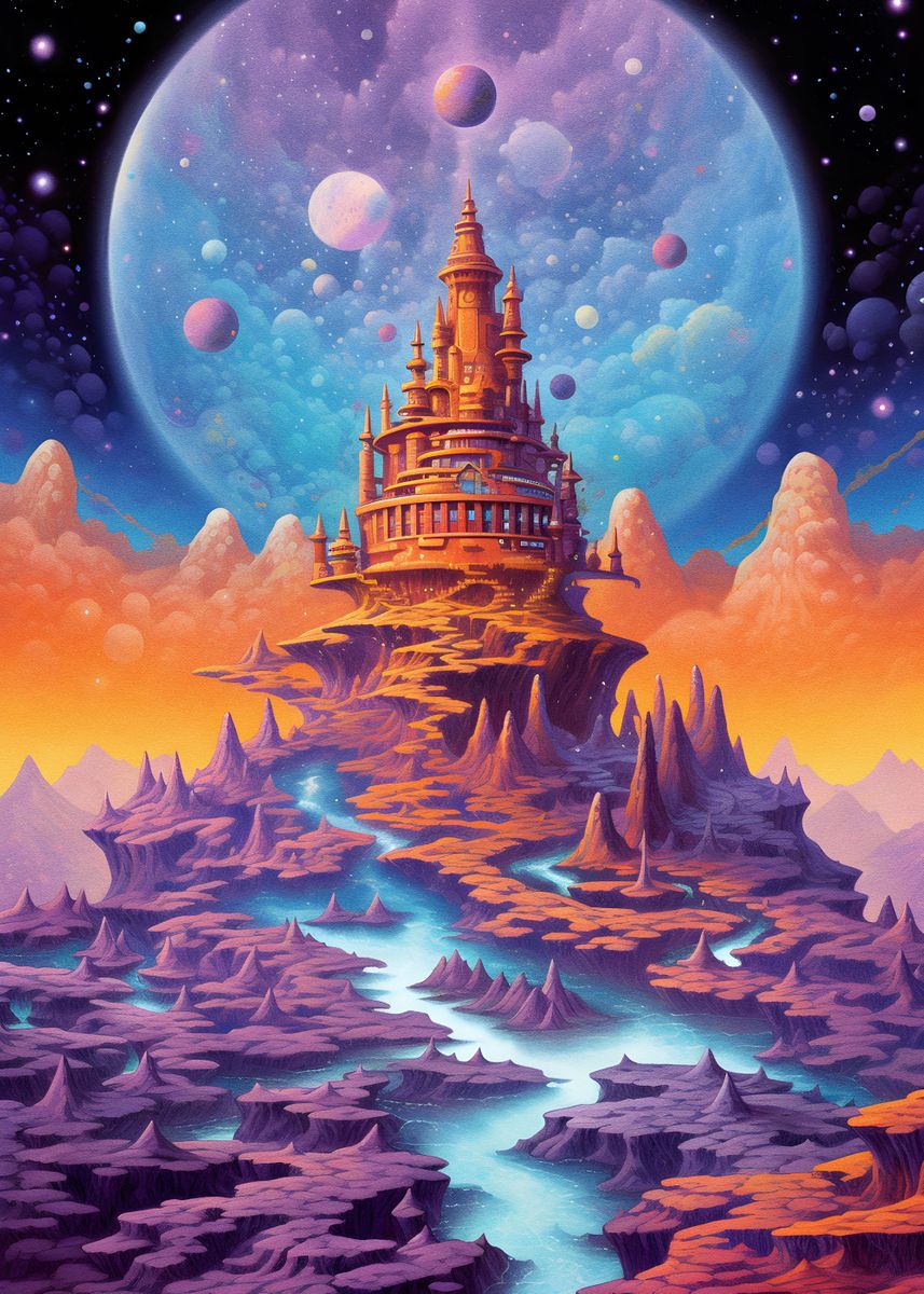 'castle space' Poster, picture, metal print, paint by Muhammad Irsan ...