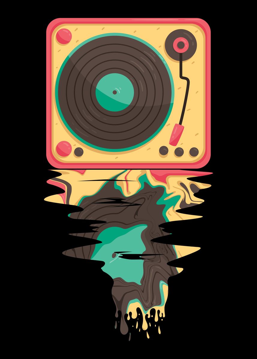 'Vinyl Music Lover' Poster, picture, metal print, paint by ...
