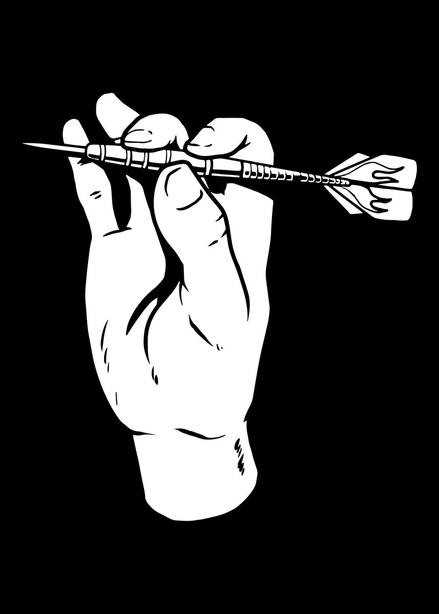 'Darting Darts Hand' Poster, picture, metal print, paint by BobbyBubble ...