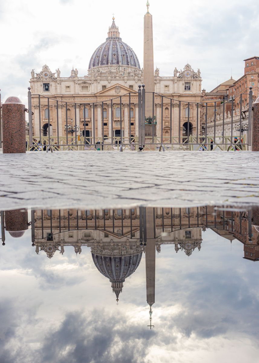 'Vatican church reflection' Poster, picture, metal print, paint by ...