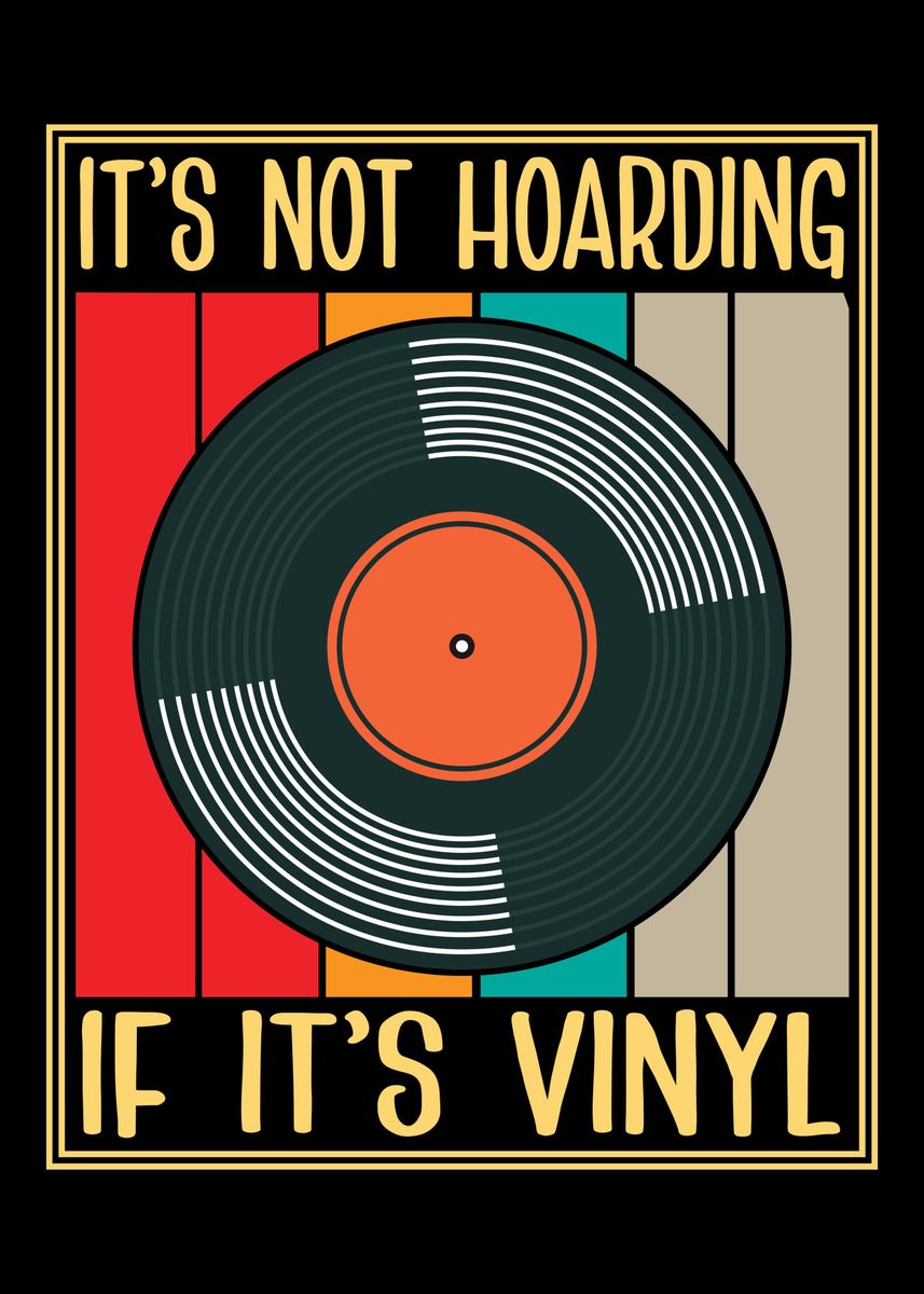'Vinyl Music Lover' Poster, picture, metal print, paint by ...