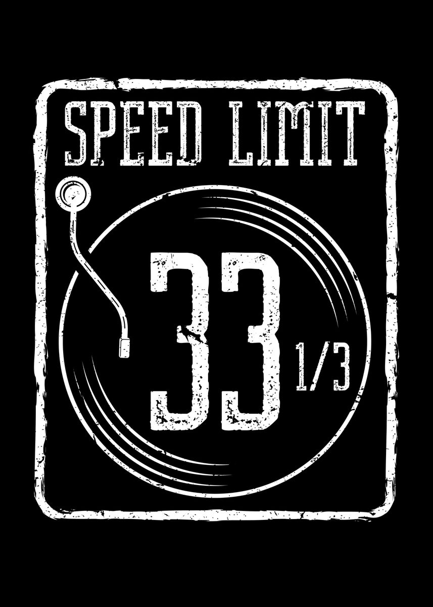 '33 Vinyl Records Gift' Poster, picture, metal print, paint by ...