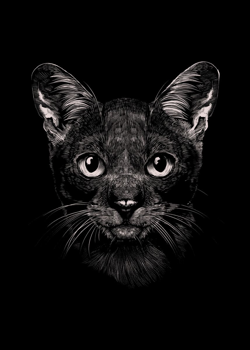 'Realistic Cat Portrait' Poster, picture, metal print, paint by Cool ...