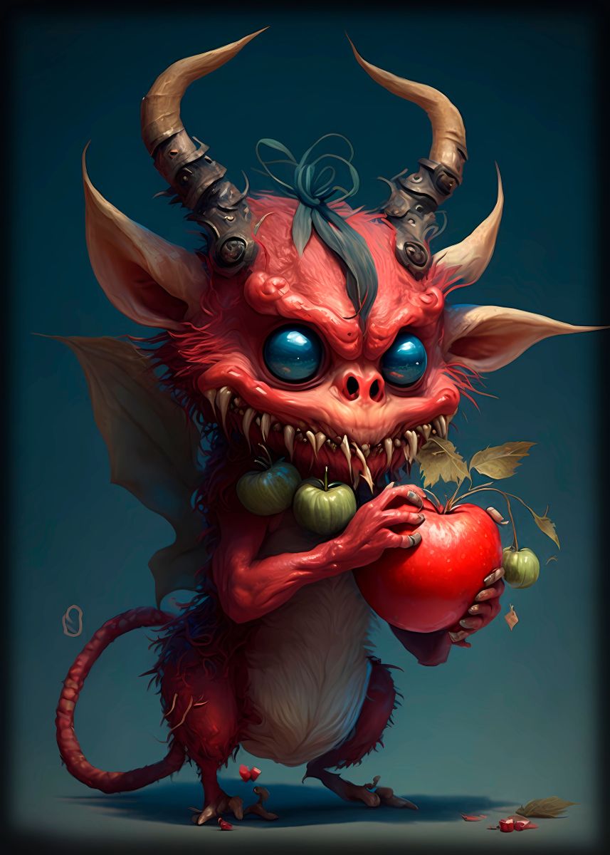 'Greedy imp ' Poster, picture, metal print, paint by IHTI ANDERSON ...