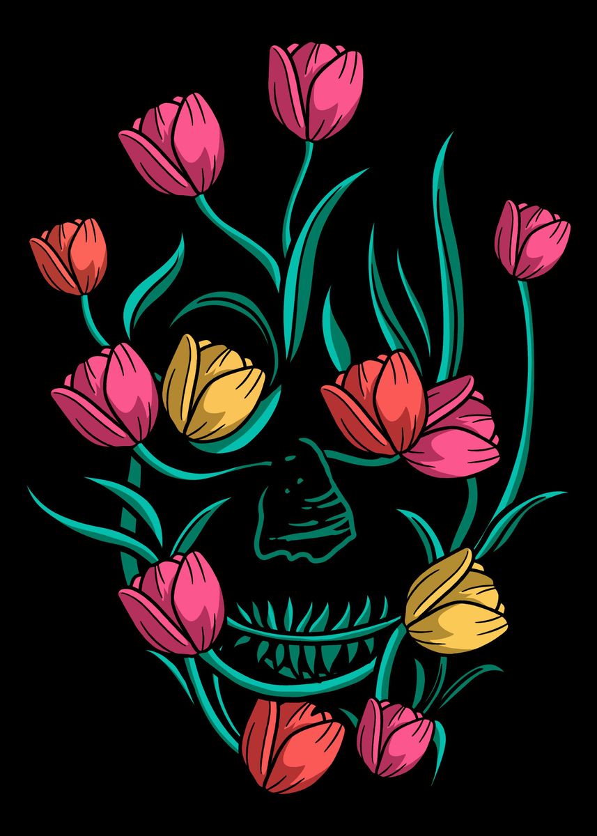 'Tulip Gardening Tulips' Poster, picture, metal print, paint by ...