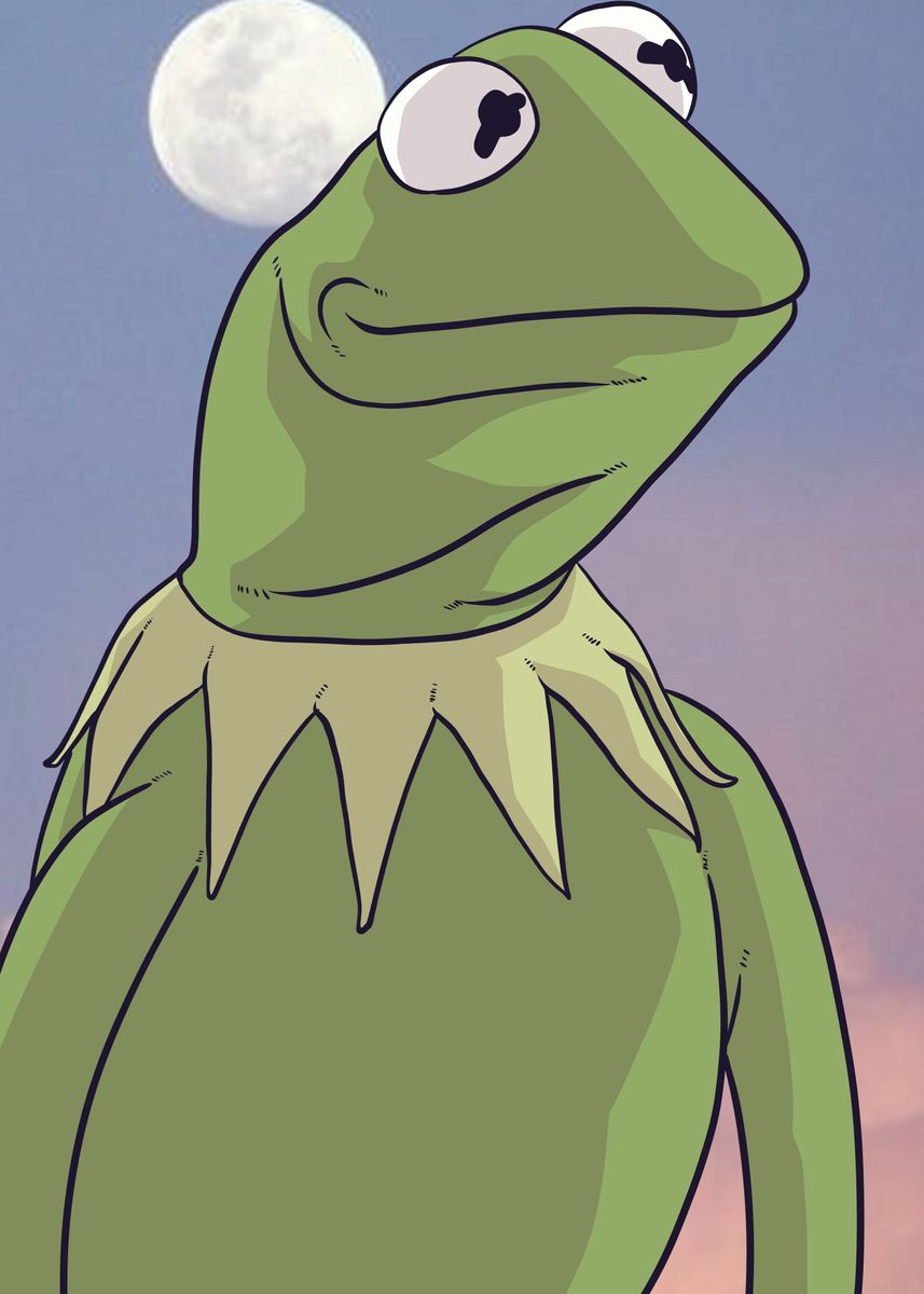 'aesthetic kermit' Poster, picture, metal print, paint by hafis ...