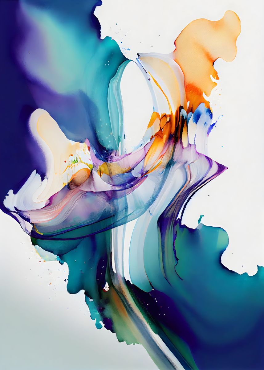 'Light Colorful Smoke' Poster, picture, metal print, paint by Zanoozi ...