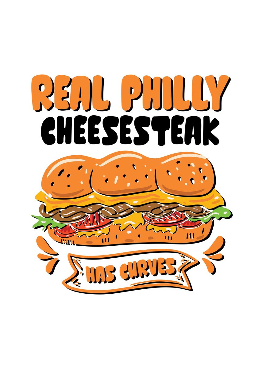 'Philly Cheesesteak' Poster, picture, metal print, paint by Sebastian ...